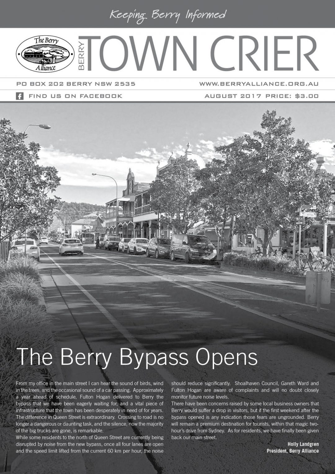 August Edition Town Crier Cover
